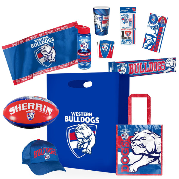 AFL Western Bulldogs Showbag with Sherrin Football – Showbag Shop